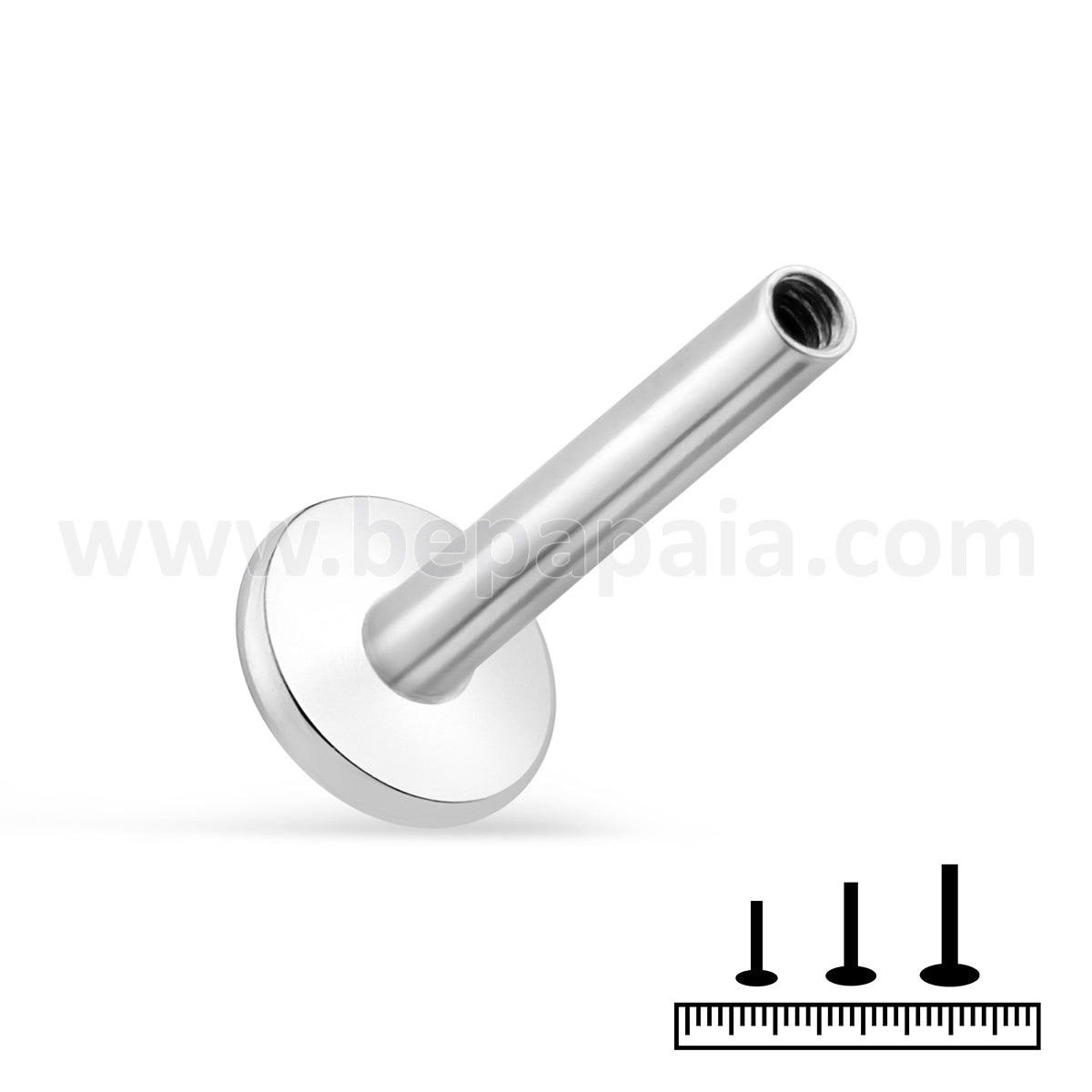 Labret en Acier Chirurgical à Dos Plat avec Filetage Interne